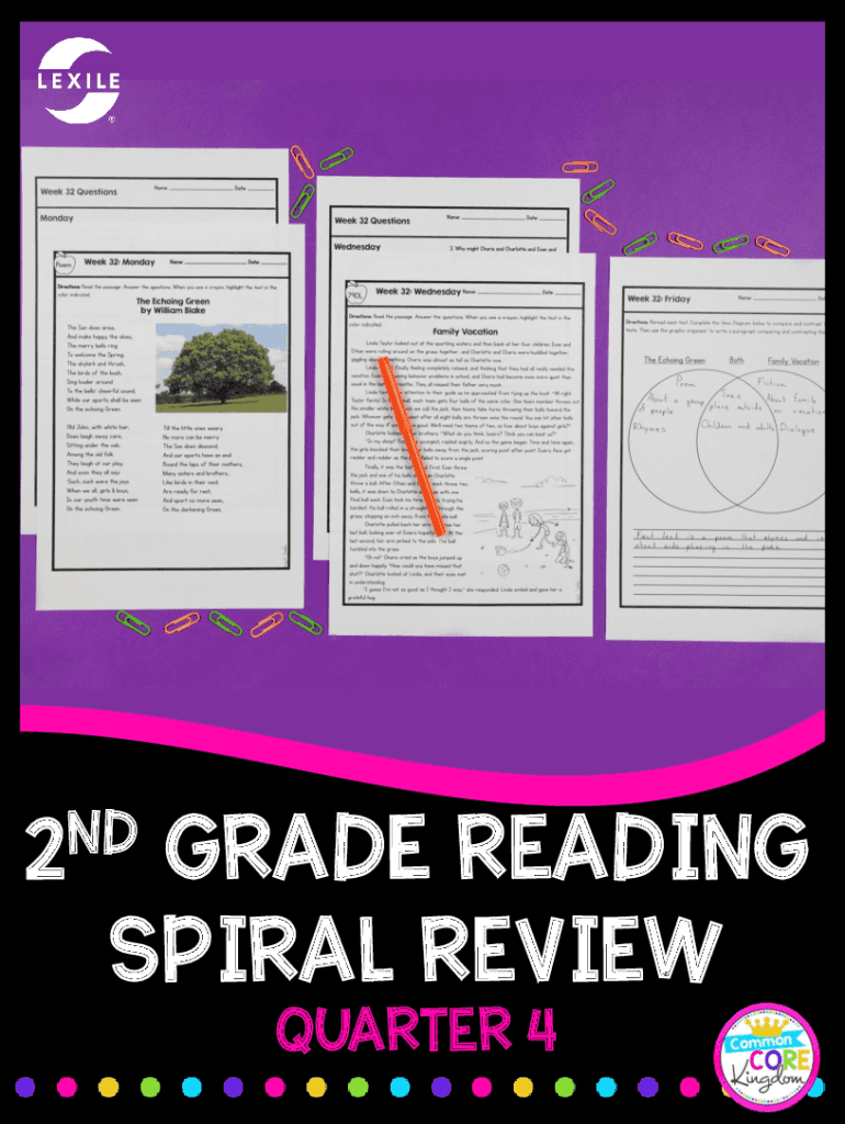 Fillable Online 4th Grade Math Spiral Review Worksheets - Q 4 ...