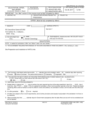 Fillable Online SOLICITATION, OFFER, AND AWARD 19WA8022Q0048 x ... Fax ...