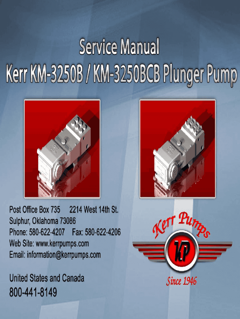 Fillable Online kerr pump corporation service manual Fax Email Print ...