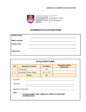 Fillable Online WUR MSc Internship evaluation form host supervisor Fax ...