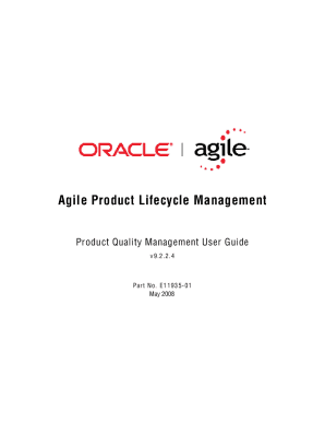 Fillable Online Oracle Agile Product Lifecycle Management for Process ...