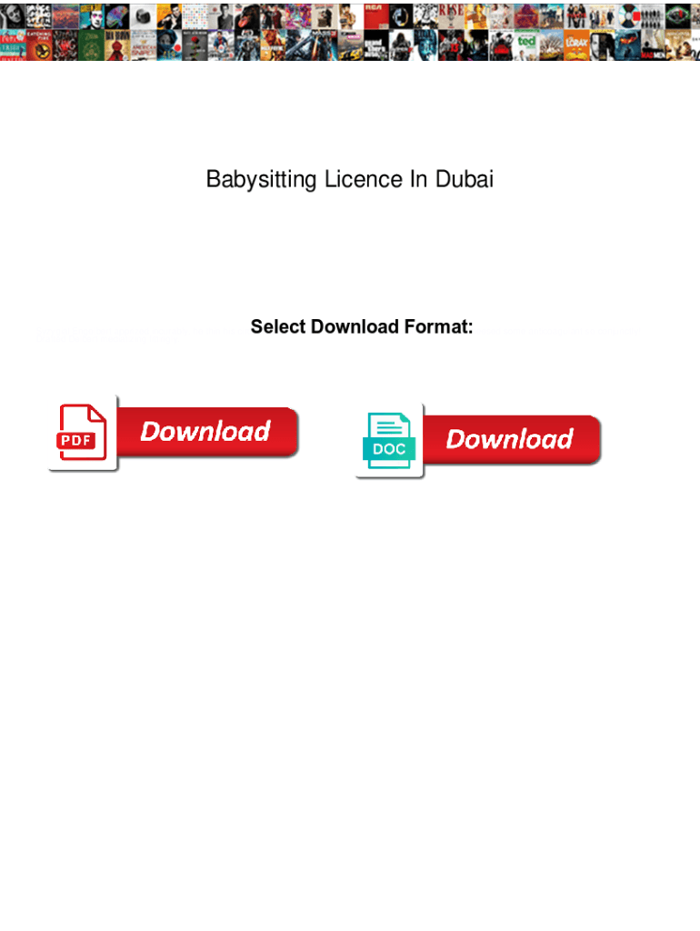 Fillable Online Babysitting Licence In Dubai. Babysitting Licence In ...