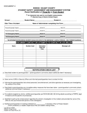 Fillable Online Threat Assessment Referral Form (TA-2) - SCHOOLinSITES ...