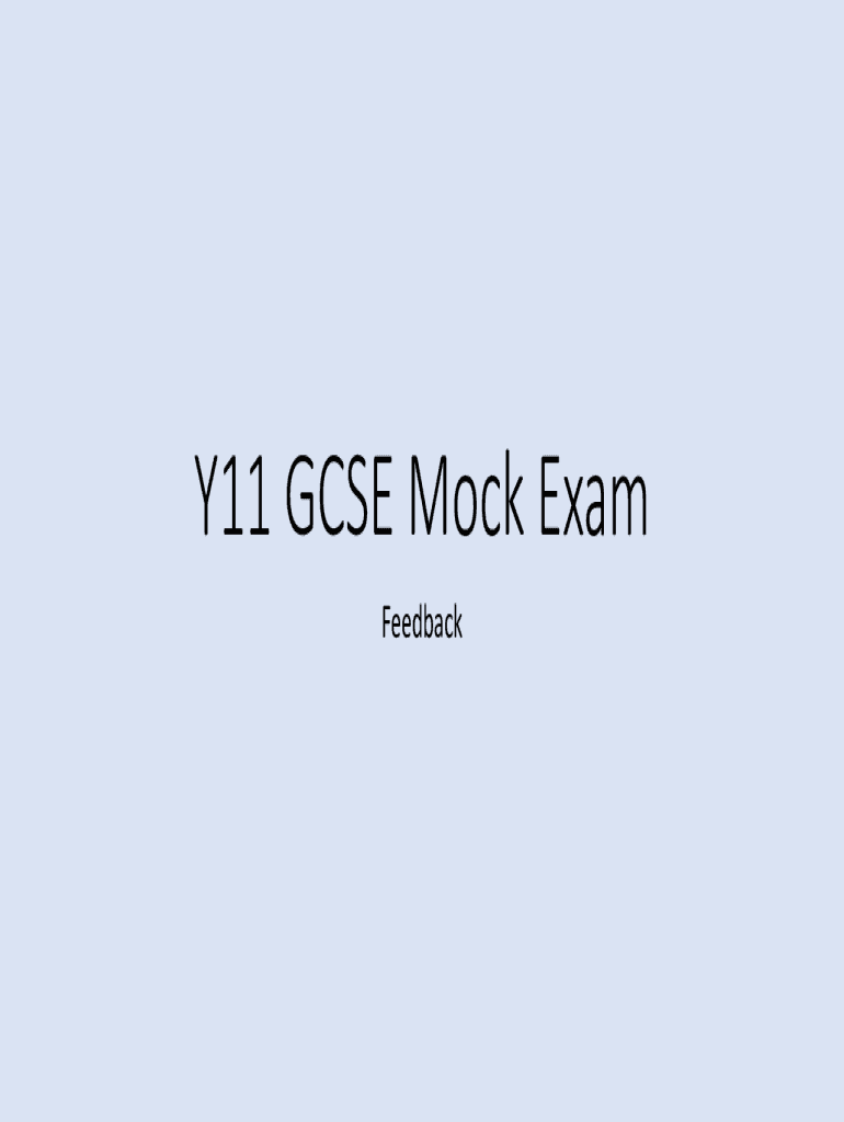 Fillable Online Y11 GCSE Mock Nov Fax Email Print - pdfFiller