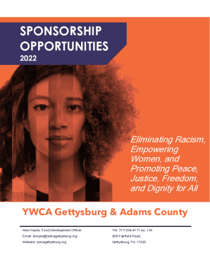 Fillable Online SPONSORSHIP OPPORTUNITIES Sample 1.docx Fax Email Print - pdfFiller