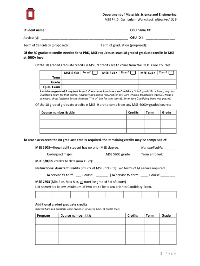 Fillable Online mse osu Department of Materials Science and Engineering ...