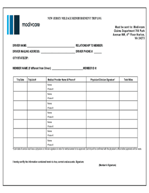 Fillable Online Modivcare mileage reimbursement form - Home.depot jobs ...