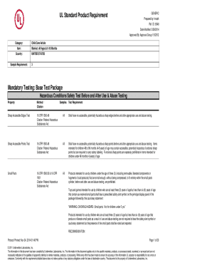 Fillable Online UL Standard Product Requirement - PPAI Fax Email Print ...