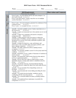 Fillable Online 11 - Tracer Tool - EOC document review.doc Fax Email ...