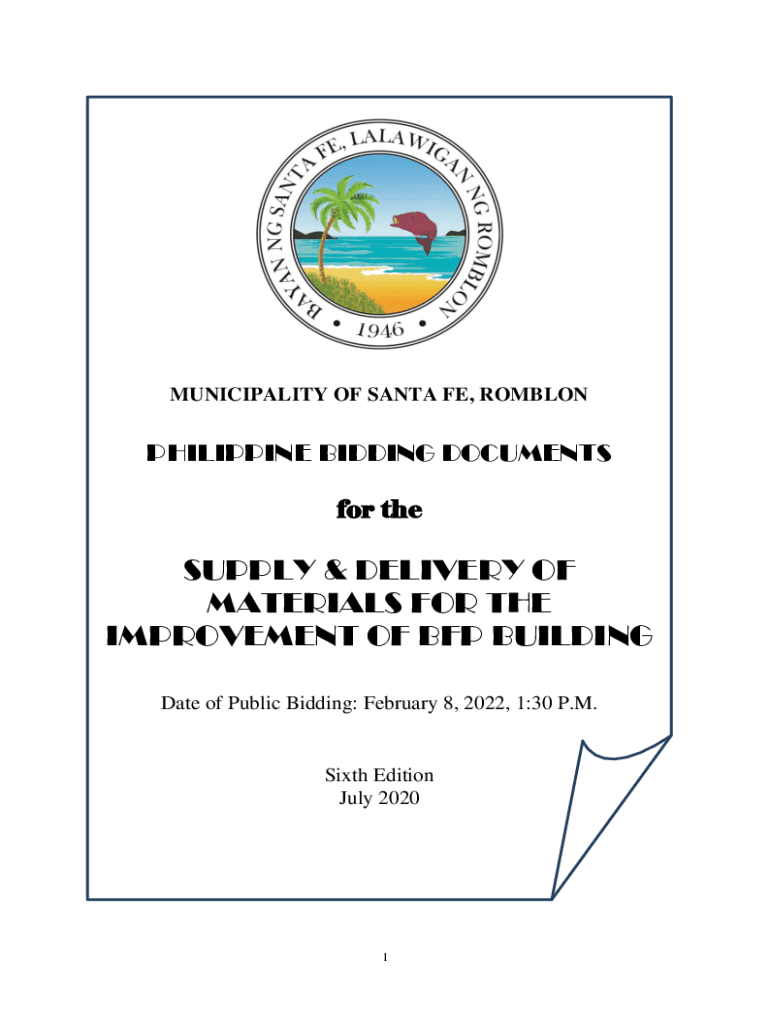 Fillable Online improvement of bfp building - staferomblon.gov.ph Fax ...