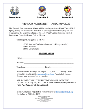 Fillable Online TREATY 8 AGREEMENT Fax Email Print - pdfFiller