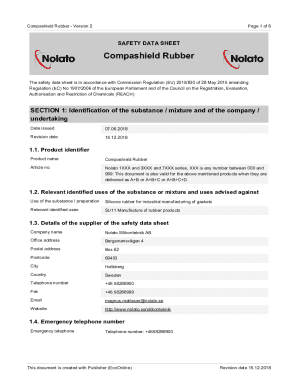 Fillable Online Safety Data Sheet according to Regulation (EC) No. 2015/830 ... Fax Email Print ...