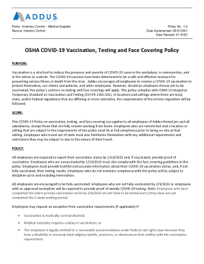 Fillable Online OSHA COVID-19 Vaccination, Testing and Face Covering ...