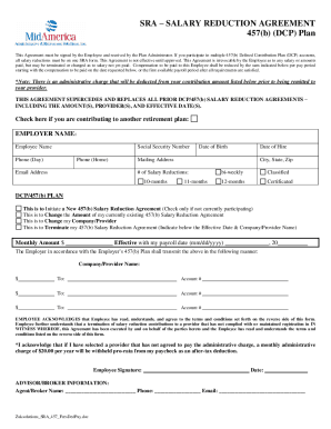 Fillable Online all salary reductions must be on one SRA form Fax Email ...