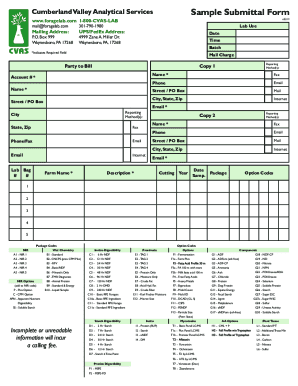 Fillable Online Sample Submittal Form - Foragelab Fax Email Print - pdfFiller