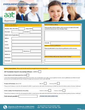 Fillable Online employers aat level 2 certificate in bookkeeping ...
