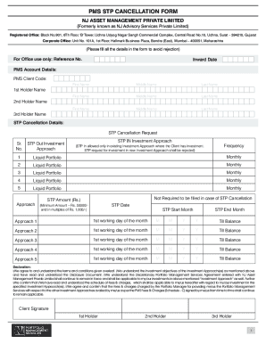 Fillable Online PMS STP REGISTRATION / CANCELLATION FORM Fax Email Print - pdfFiller