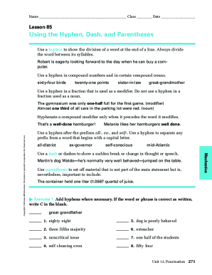 Fillable Online The Dash, Slash, Ellipses, and Brackets - TIP Sheet Fax ...