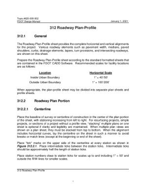 Fillable Online The Roadway Plan-Profile sheet provides the complete horizontal and vertical ...