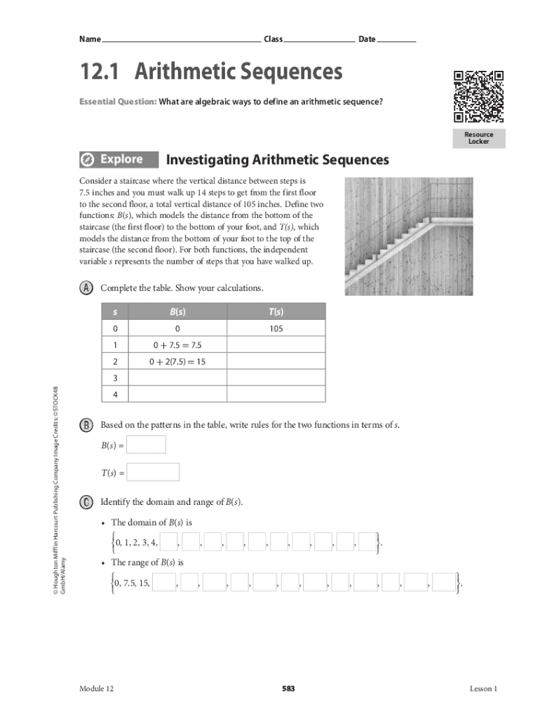Fillable Online Arithmetic Sequence Gcse Maths Third Space Learning