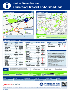 Fillable Online Harlow Town Station - Local area map Buses and Taxis ...