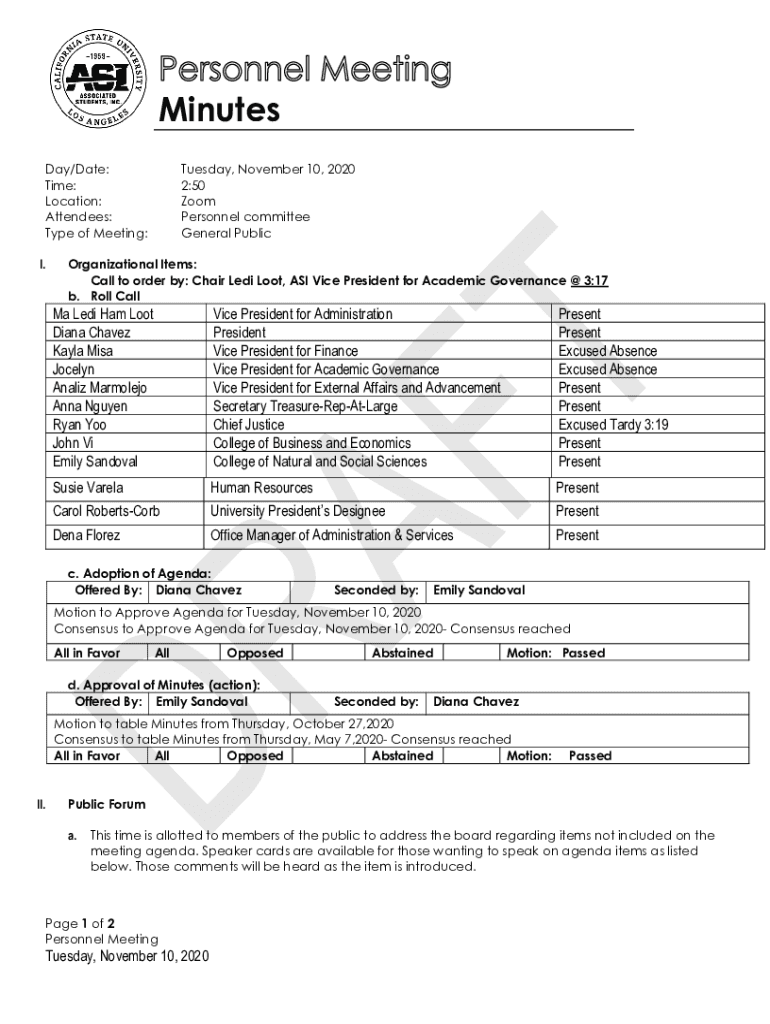 Fillable Online EOC Executive Committee Meeting - Agenda Worksheet Fax ...