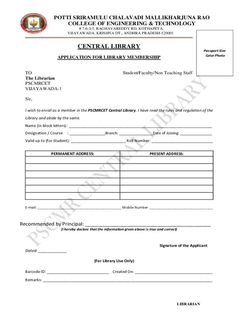 Fillable Online PSCMR College of Engineering & TechnologyEnduring ...