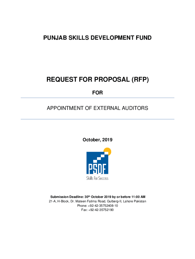 Fillable Online REQUEST FOR PROPOSAL RFP #AUDIT OF ... Fax Email Print ...