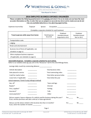 Fillable Online Revenue Agent's Unreimbursed Employee Expense ... Fax ...