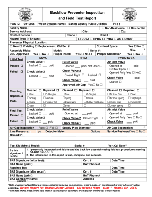 Fillable Online Backflow Prevention and Customer Service Inspection ...