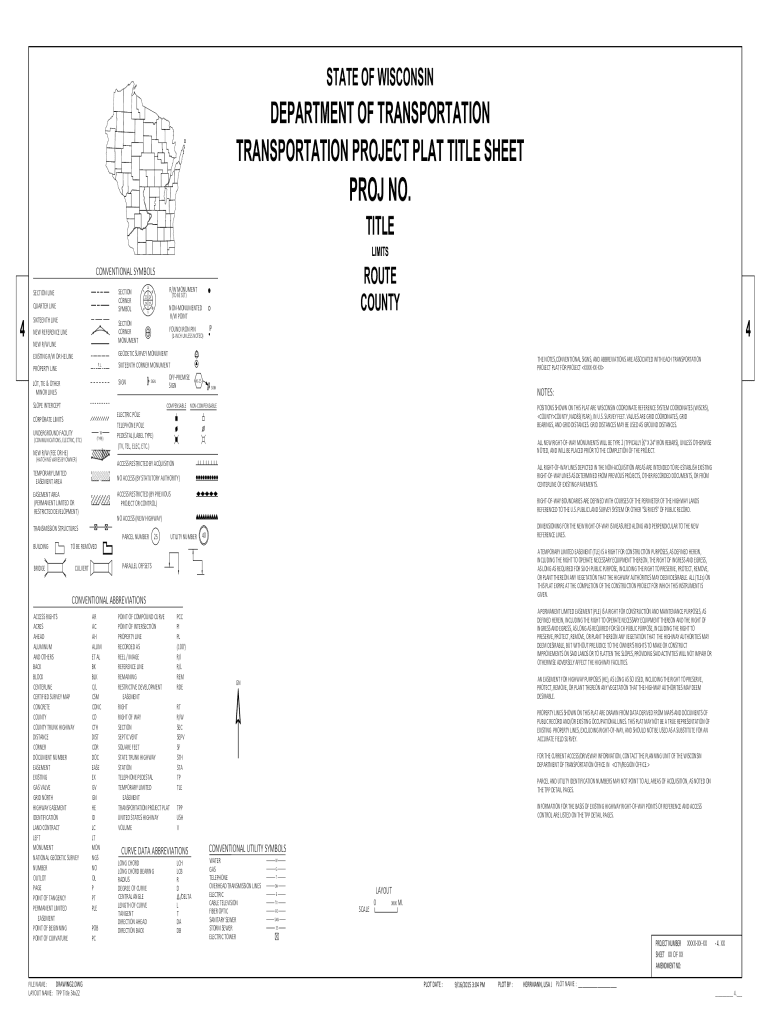 Fillable Online FDM 12-15 Traditional Right-of-Way Plat Preparation Fax ...