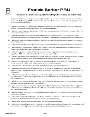 Fillable Online Guidelines for Compliance with the Acceptable Use ...