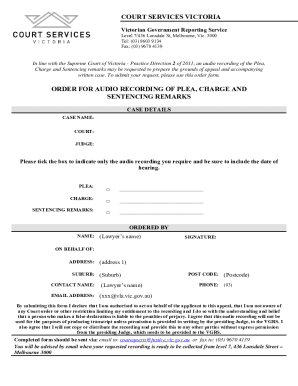 Fillable Online COA Audio Recording Request Form March 2016.doc Fax ...