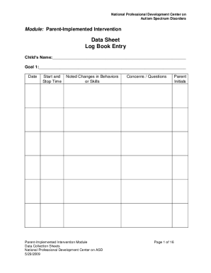 Fillable Online Task Analysis Data Sheet Fax Email Print - pdfFiller