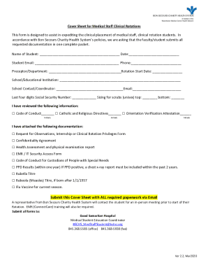 Fillable Online Student Intake Form for AHN Clinical Rotation Fax Email Print - pdfFiller