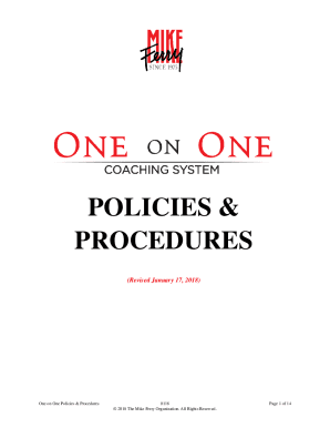 Fillable Online One on One Policies and Procedures Fax Email Print ...