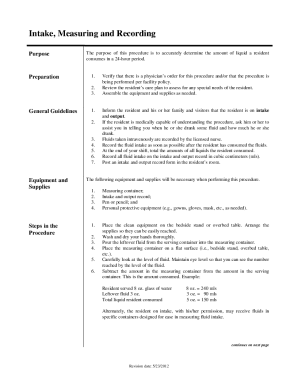 Fillable Online Measuring Fluid Intake - CNA State Board Exam Skill ...