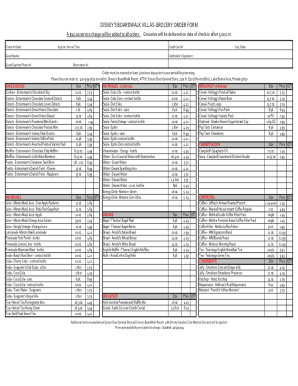 Fillable Online disneys boardwalk villas-grocery order form - Paperzz ...