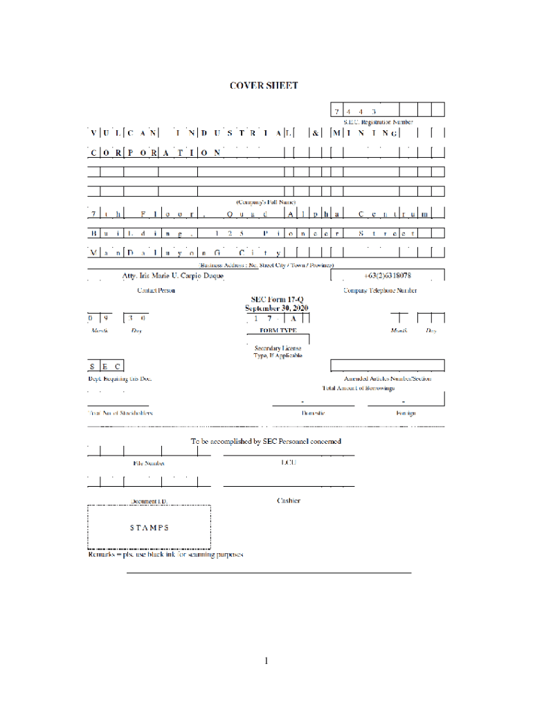 Fillable Online 1 SECURITIES AND EXCHANGE COMMISSION SEC FORM 17-Q ...