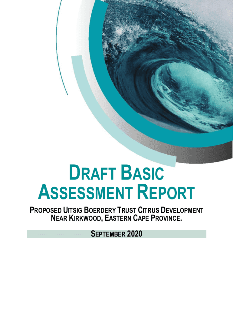 Fillable Online FINAL BASIC ASSESSMENT REPORT - SAHRIS Fax Email Print ...