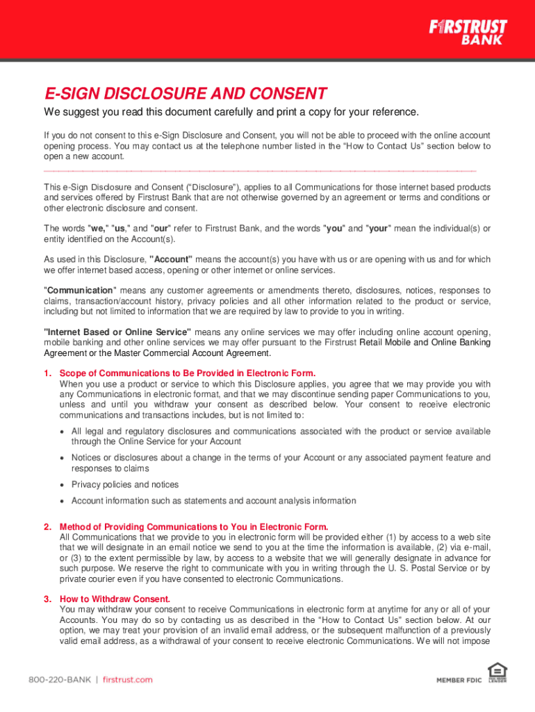 Fillable Online ESIGN DisclosureSouthern States Bank Fax Email Print ...