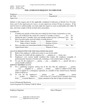 Fillable Online FMLA Employee Request to Employer Fax Email Print ...