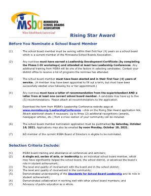Fillable Online 2022 MSBA Rising Star Award Nomination Form Fax Email ...