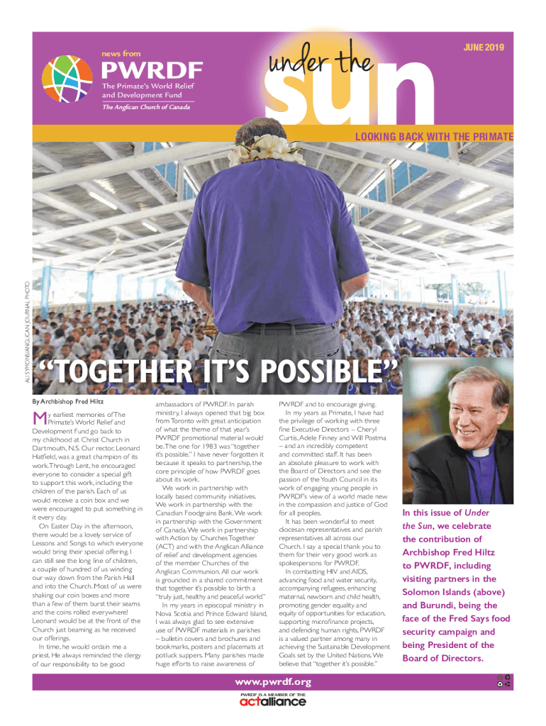 Fillable Online pwrdf - The Primate's World Relief and Development Fund ...