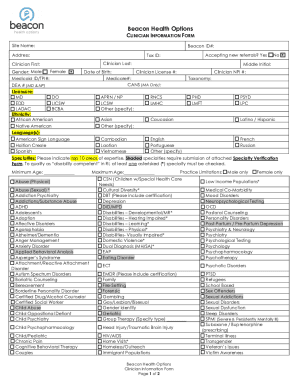 Fillable Online Forms - Beacon Health Options Fax Email Print - pdfFiller