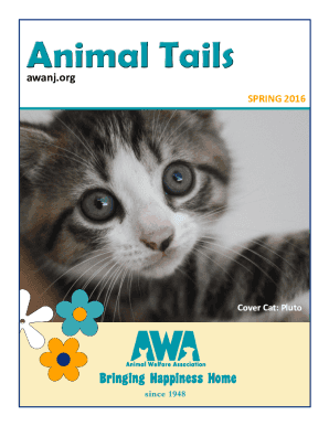 Fillable Online It's Raining Cats at AWA - Animal Welfare Association ...