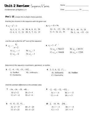 Fillable Online MATH 4 REVIEW SHEET FOR UNIT 2 TEST ON ... - StudyLib ...