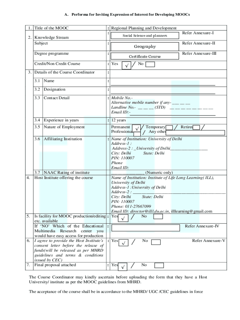 Fillable Online illl du ac Forms For Expression of Interest and ...