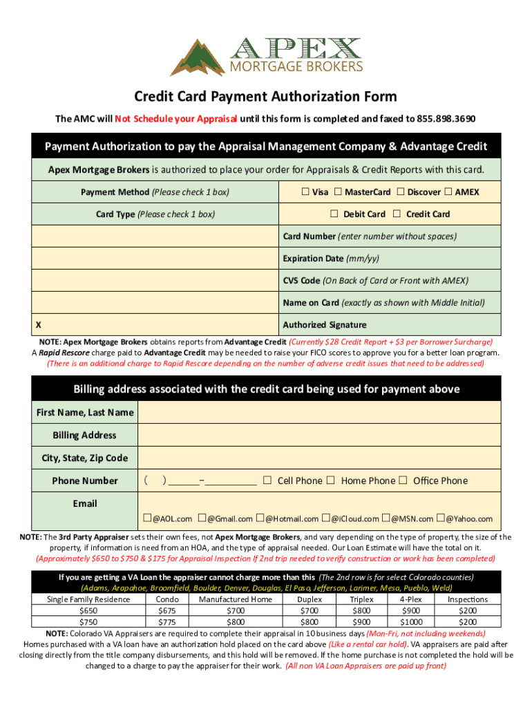 Fillable Online Free Credit Card / ACH Payment Authorization Forms - eSign Fax Email Print ...