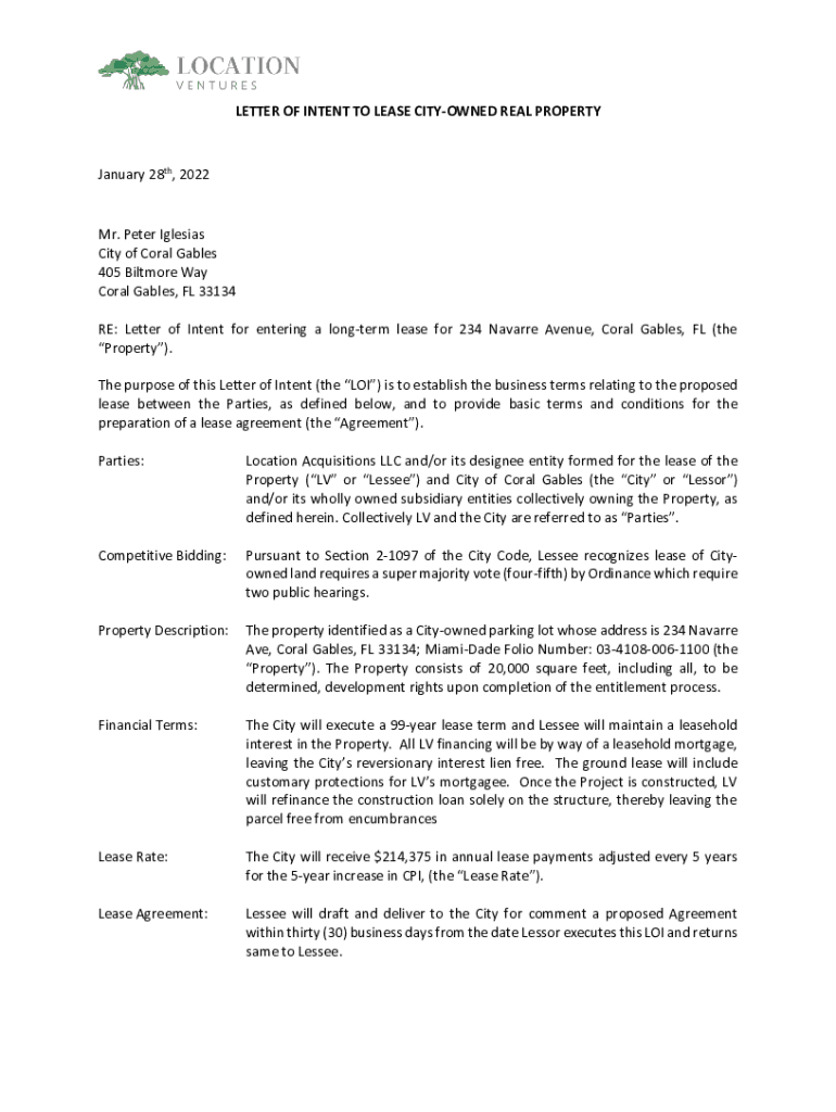 Fillable Online Letter Of Intent Lease Commercial Space Sample Pdf Fax ...